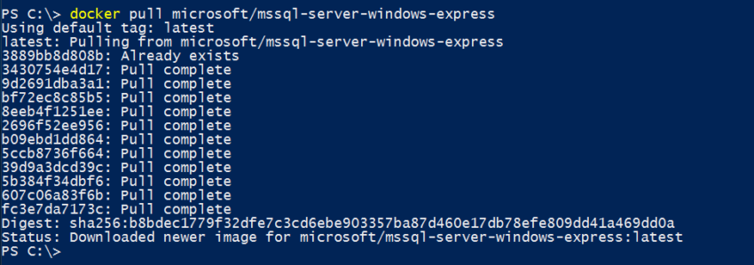 Install SQLExpres Windows Containers Using Docker | Virtualization Blog