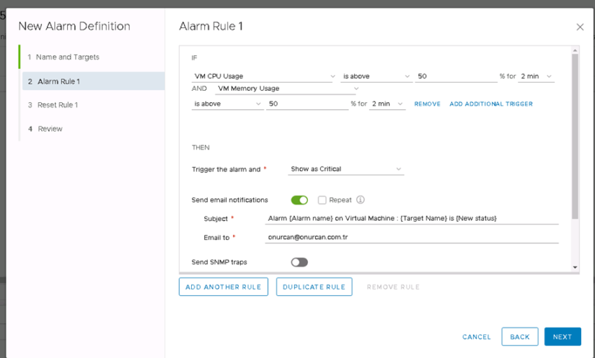 How to Create Custom Alarm in vCenter | Virtualization Blog
